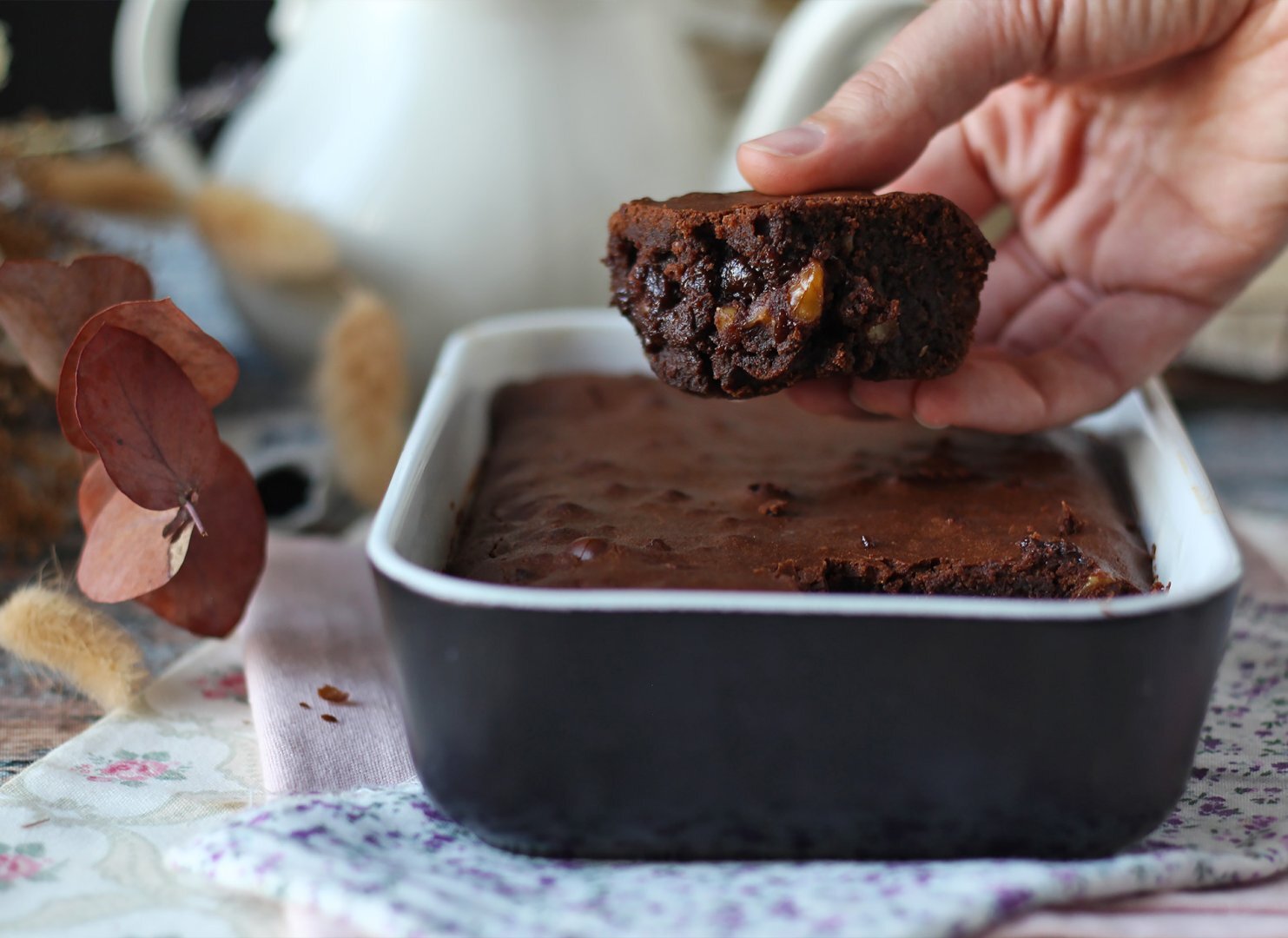 Recept voor chocolade en walnoot brownie uit de friteuse