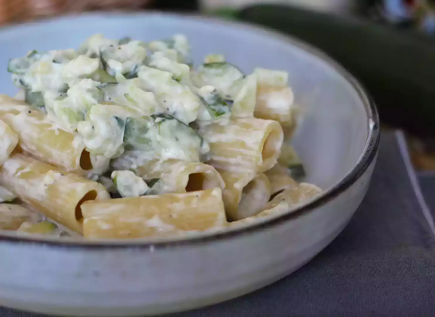 Romige pasta met courgettes, snel recept en heerlijk