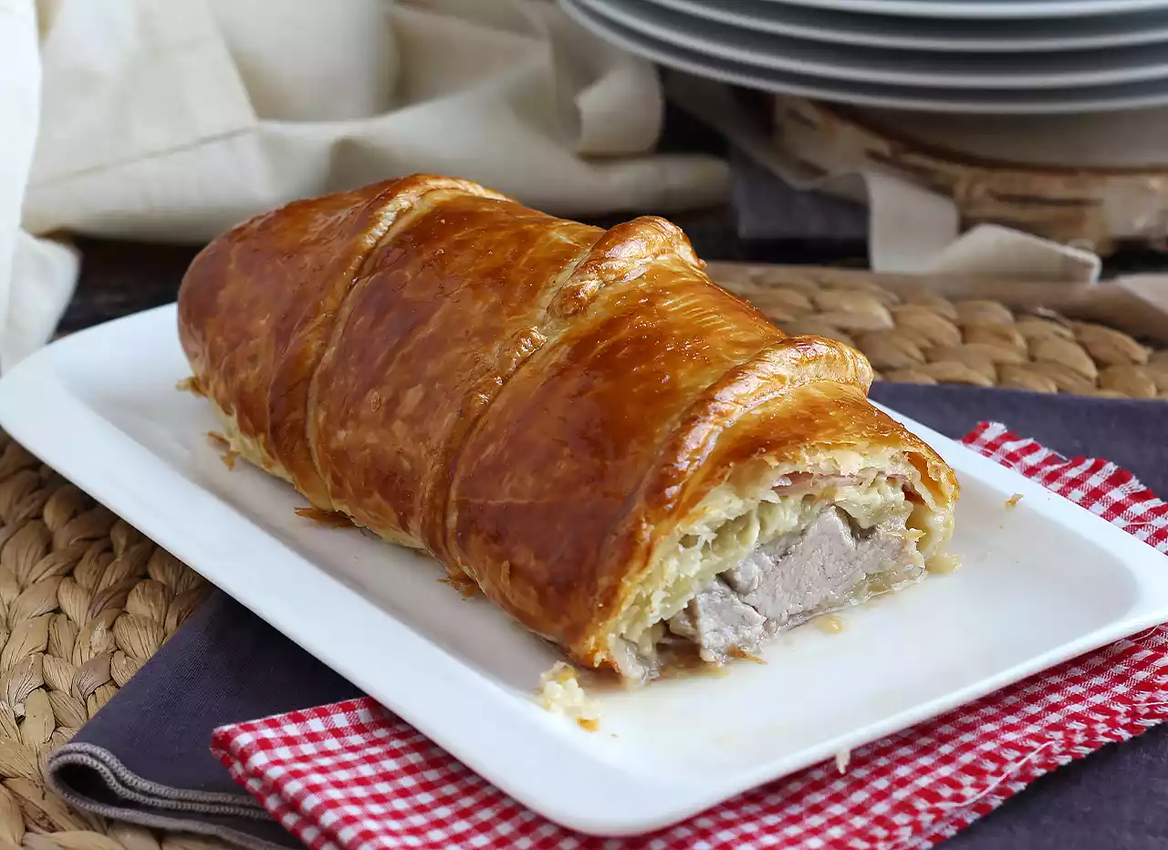 Recept voor varkenshaas in een korst, stap voor stap